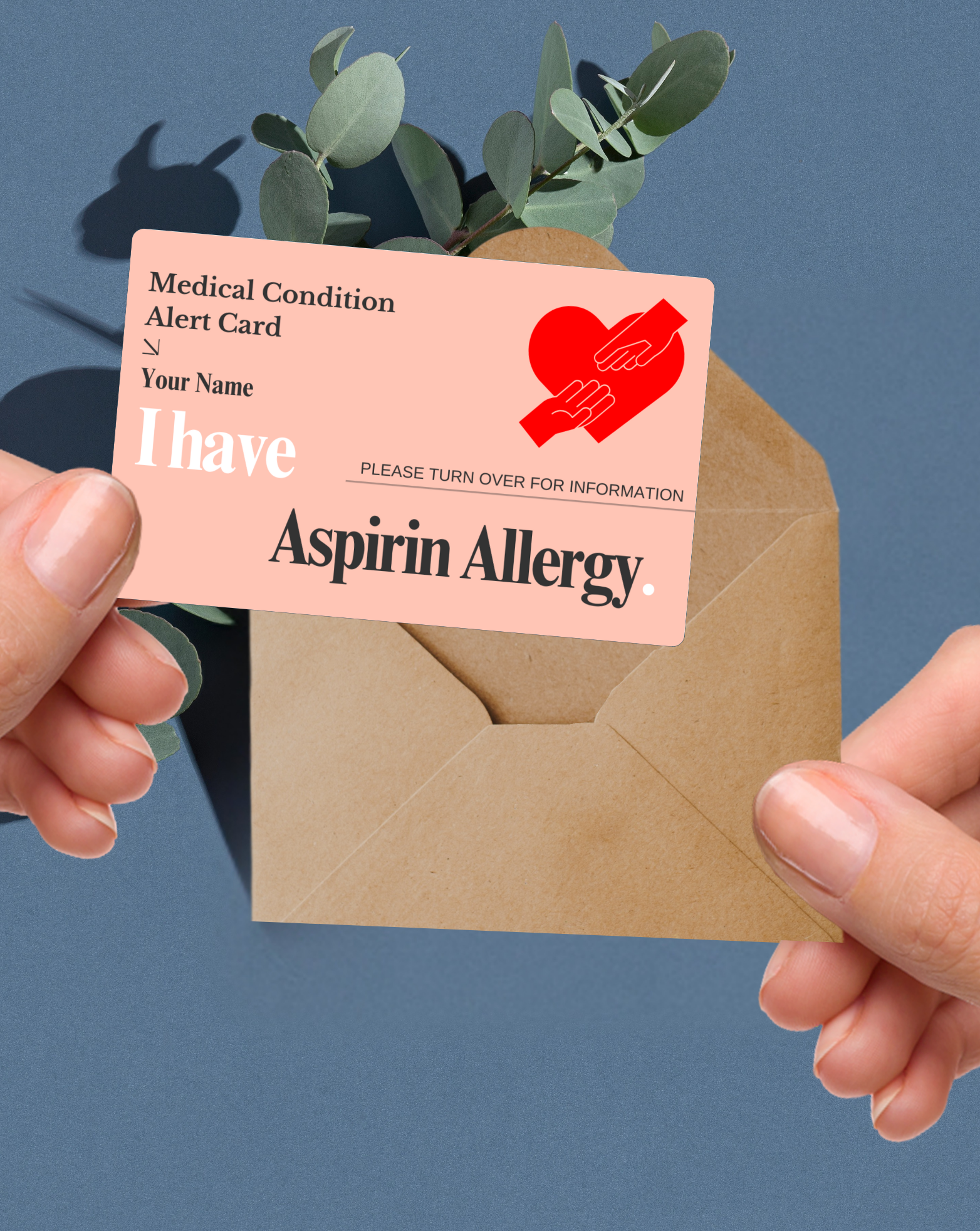 Aspirin Allergy Alert Card – Med&Grace
