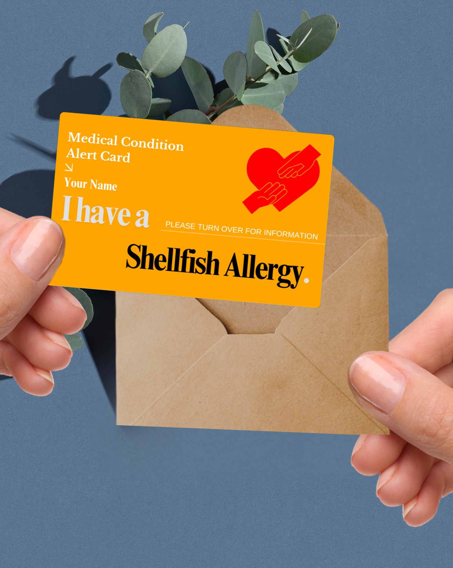 Shellfish Allergy Alert Card – Med&Grace